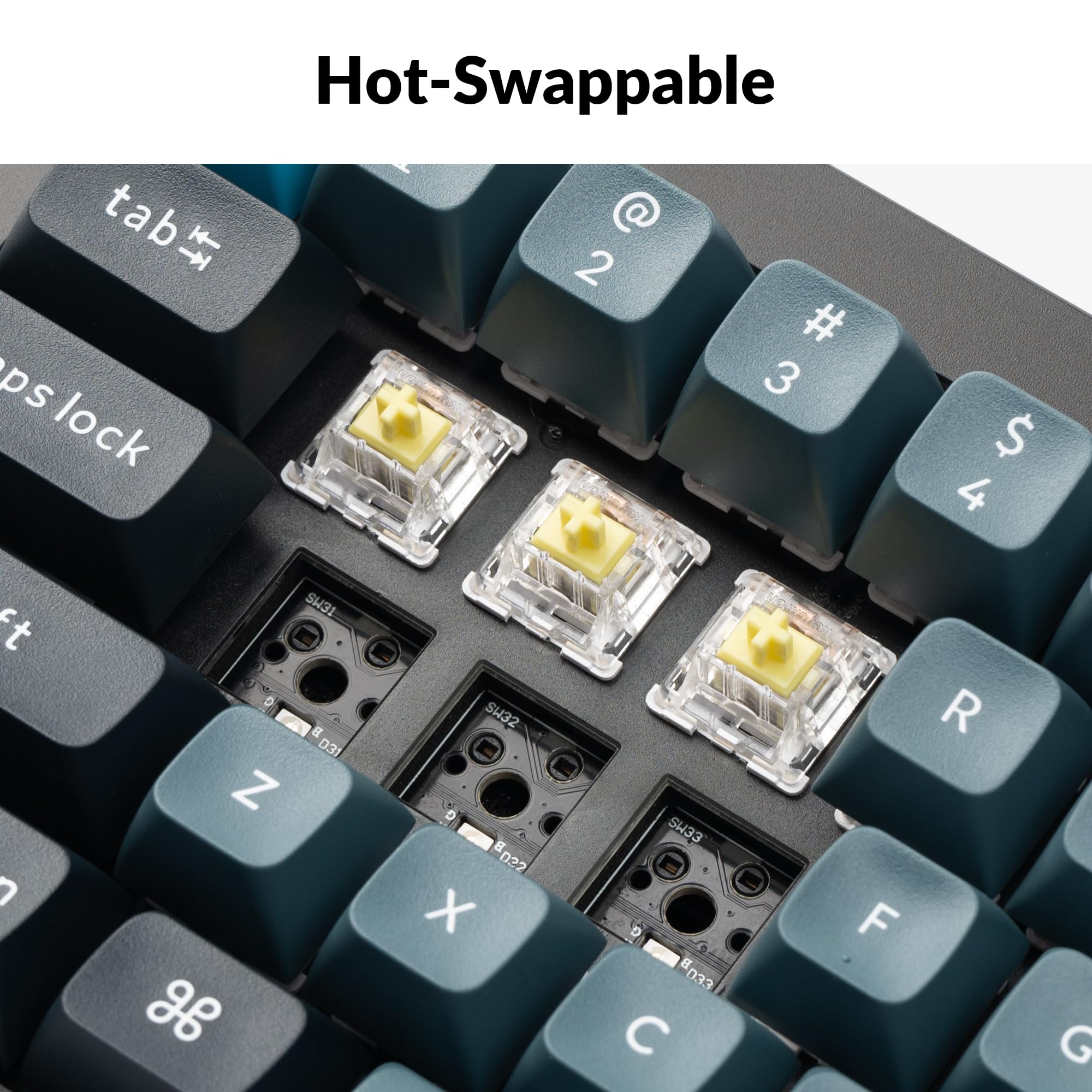 Keychron Q2 Pro Full Metal RGB QMK/VIA Wireless Bluetooth Custom Mechanical Keyboard, Programmable Knob KSA Double-Shot PBT Keycaps, Hot-Swappable K Pro Banana Switches for Mac Windows Linux - Black