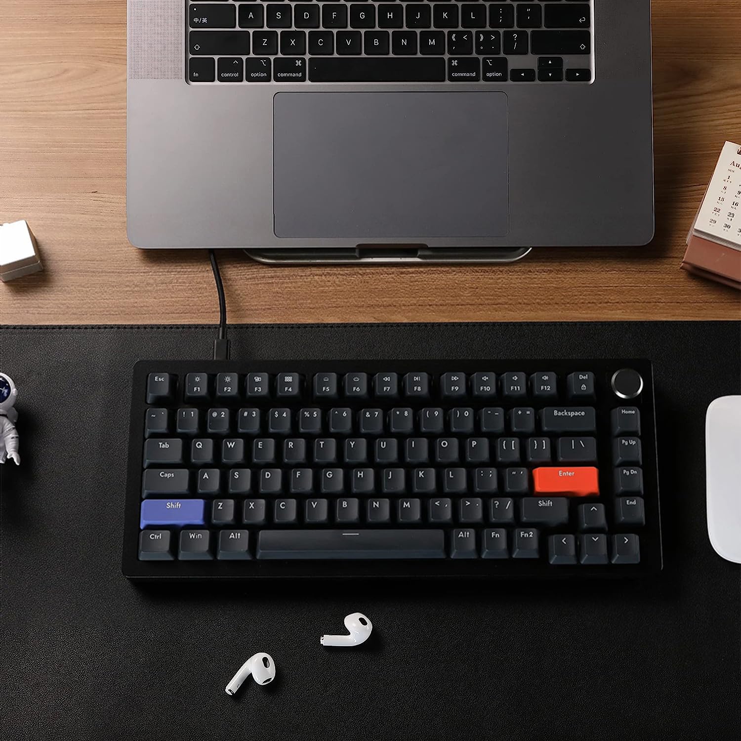 DrunkDeer A75 Mechanical Keyboard Magnetic Switches TKL Gaming Keyboard 82Keys PBT Keycap USE Wired OEM Profile RGB 82 Keys with Knob
