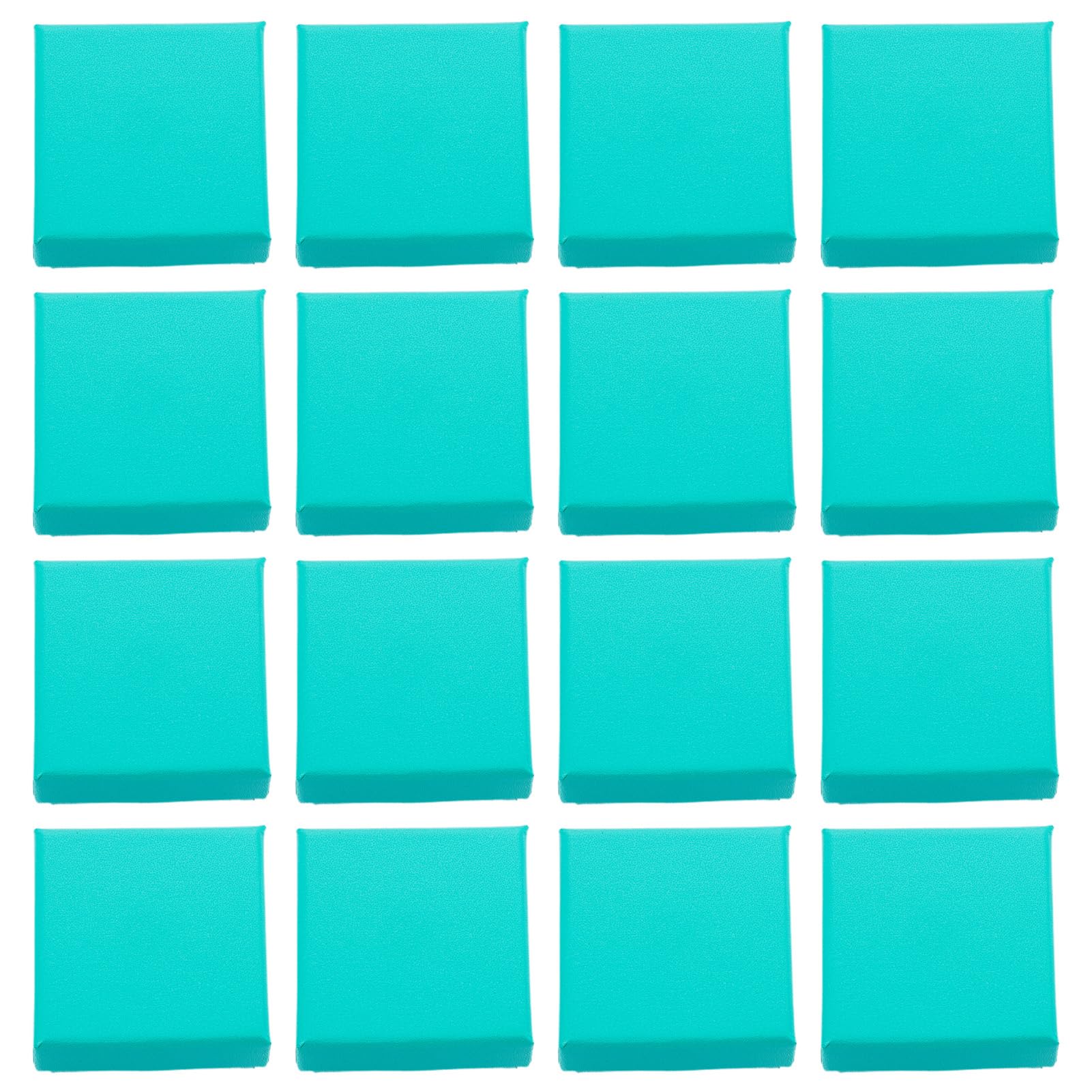 Craftdady 24pcs Jewelry Gift Boxes 5x5x3.2cm Medium Turquoise Coated Paper Jewelry Boxes Square for Christmas Valentine's Day Weddings Earrings Necklaces Bracelets