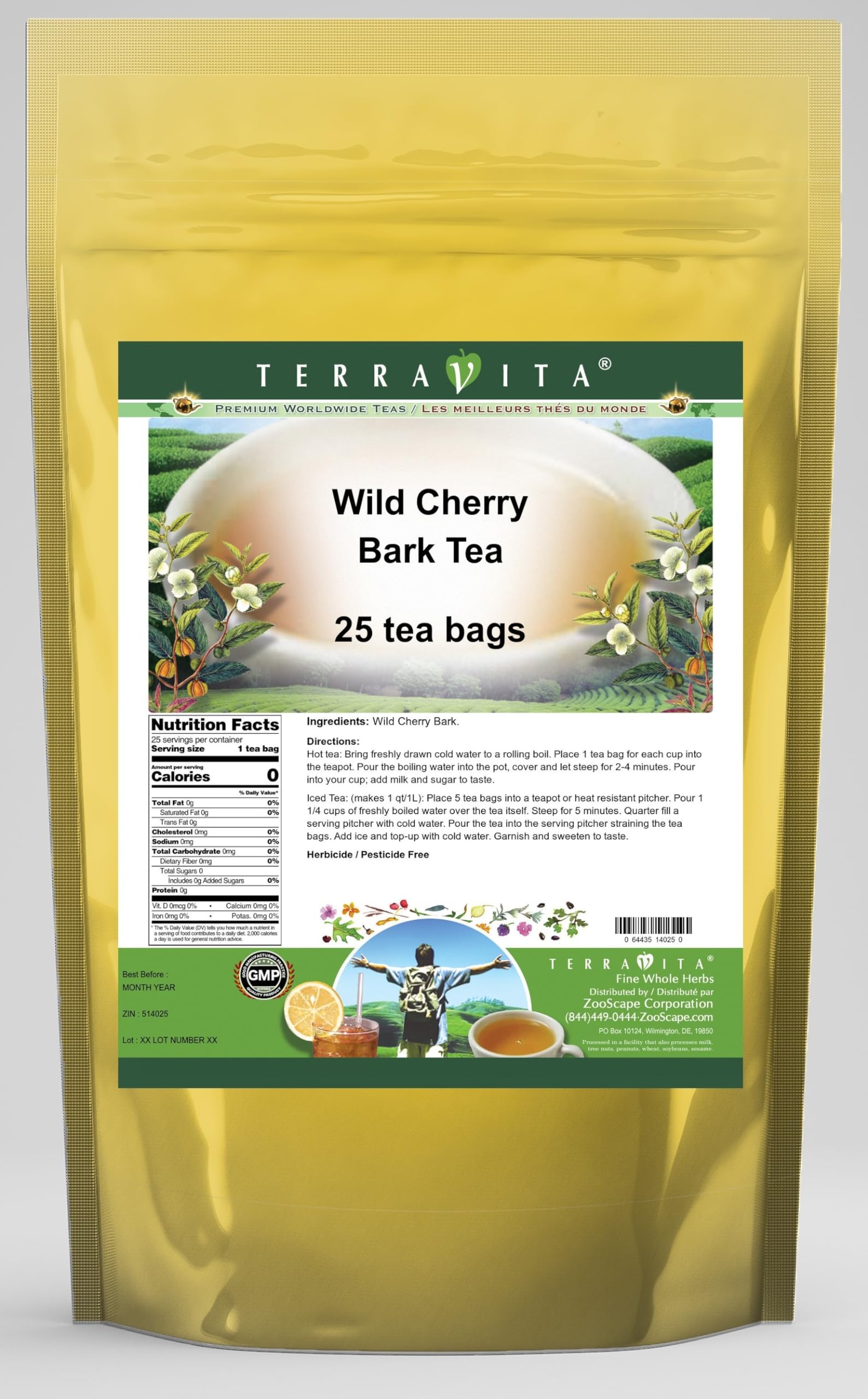 Wild Cherry Bark Tea (25 tea bags, ZIN: 514025)