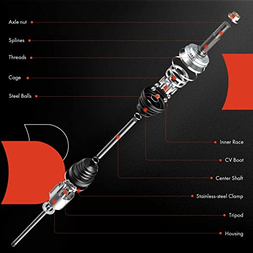 A-Premium CV Axle Shaft Assembly Compatible with Volvo S60 2011-2016, S80 2007-2015, V60 2015-2016, XC60, 2.5L 3.0L 3.2L 4.4L, Front Right Passenger Side, Replace# VO-8088, 1700-511994