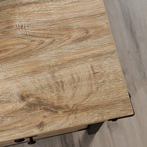 Sauder Steel River L-Shaped Desk, L: 59.84" x W: 57.32" x H: 29.53", Milled Mesquite Finish