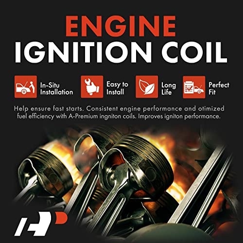 A-Premium Ignition coil Pack Compatible with Chevrolet Silverado 1500/Corvette 2014-2019, Tahoe/Suburban 2015-2019, Camaro & GMC Sierra 1500 2014-2019, Yukon & Cadillac Escalade, CTS 8-PC Set