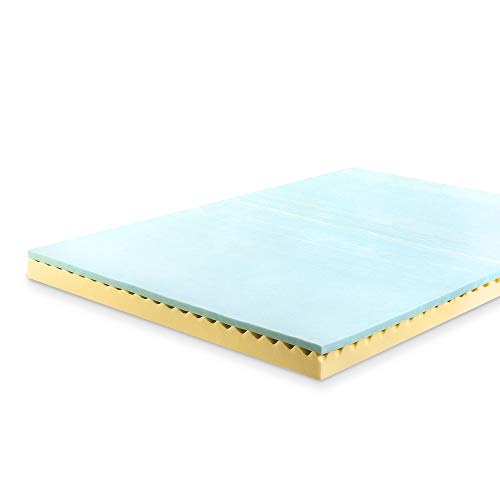 ZINUS 4 Inch Swirl Gel Cooling Memory Foam Mattress Topper / Cooling, Airflow Design / CertiPUR-US Certified, Queen