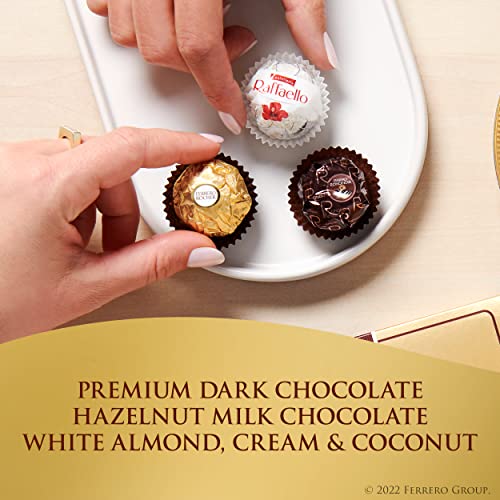 Ferrero Collection Premium Gourmet Assorted Hazelnut Milk Chocolate, Dark Chocolate and Coconut, A Great Easter Gift, 48 Count