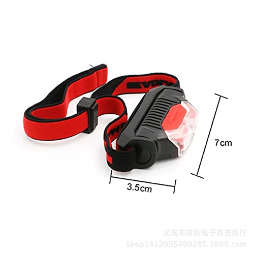 ICOBES Headlamp Mini Head Lamp 4 Modes Waterproof White+2*LED Red Flashlight Headlight Headlamp Torch Lanterna