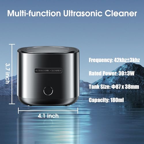 Ultrasonic Cleaner for Dentures, Retainer, Mouth Guard, Whitening Trays, Toothbrush Heads, Ultrasonic Cleaner Machine for Jewelry Diamonds