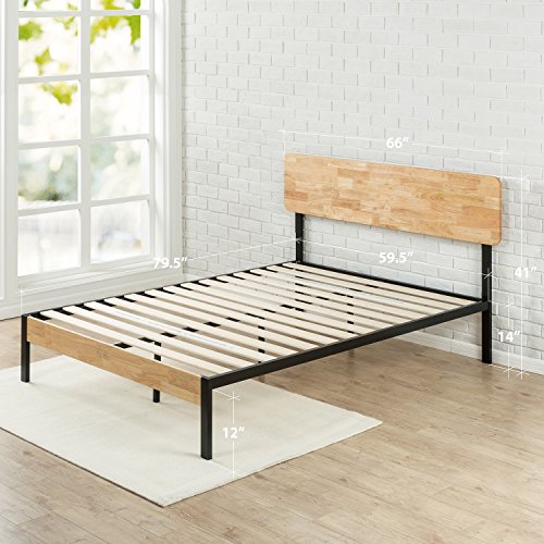 ZINUS Olivia Metal Platform Bed Frame / No Box Spring Needed / Wood Slat Support / Easy Assembly, Queen