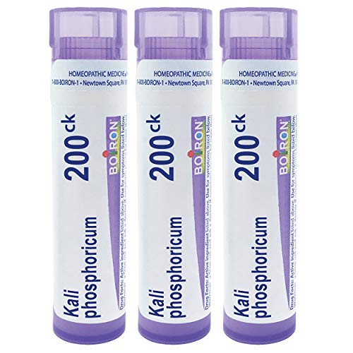 Boiron Kali Phosphoricum 200ck Homeopathic Medicine for Tension Headaches - Pack of 3 (240 Pellets)