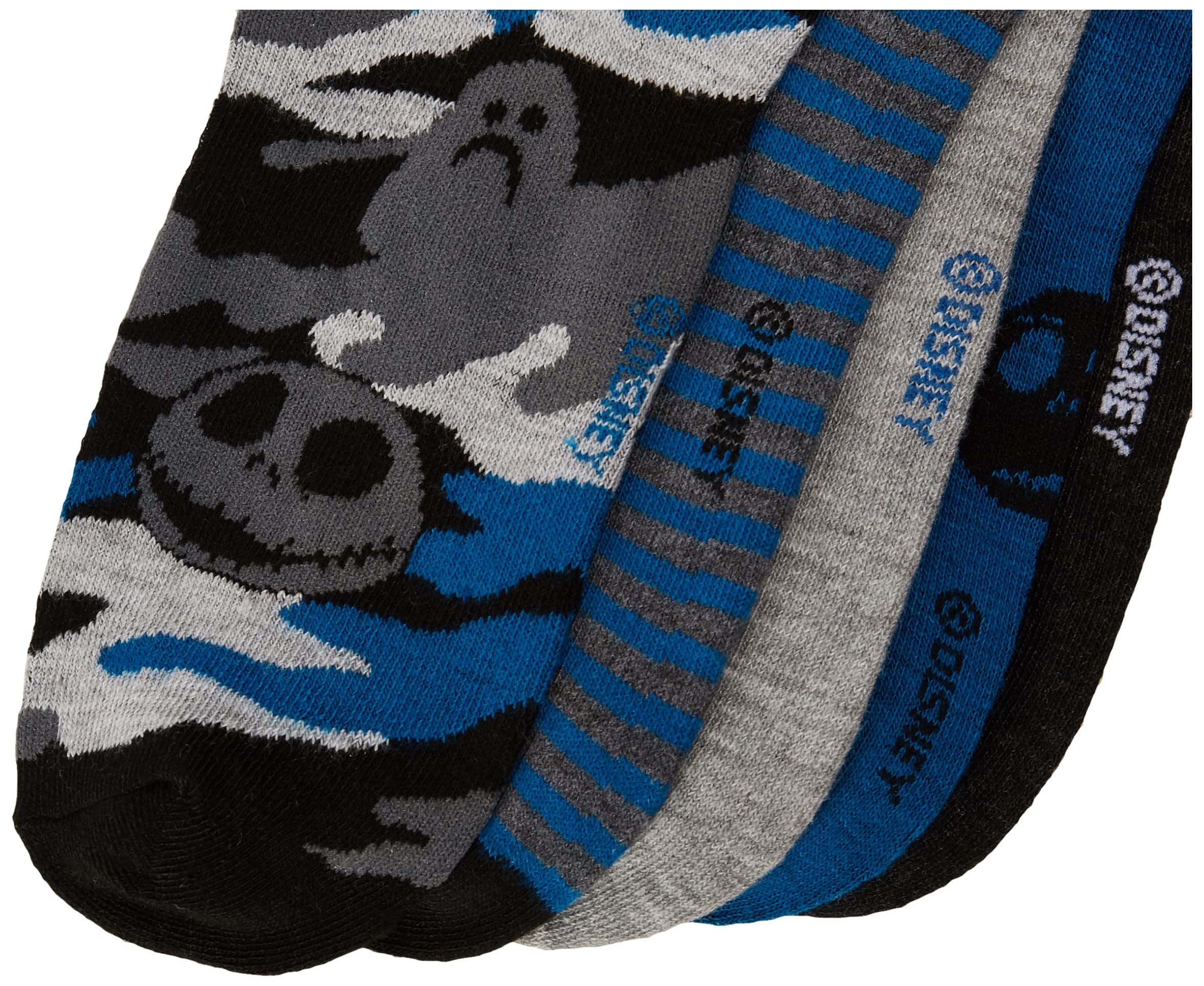 Disney Men's Nightmare Before Christmas 5 Pack Crew Socks, Grey Blue Multi, 10-13