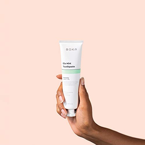 Boka Ela Mint Natural Toothpaste, Nano-Hydroxyapatite for Remineralizing, Sensitivity and Whitening, Fluoride-Free, Dentist Recommended for Kids and Adults, Made in USA, 4oz (Pack of 1)