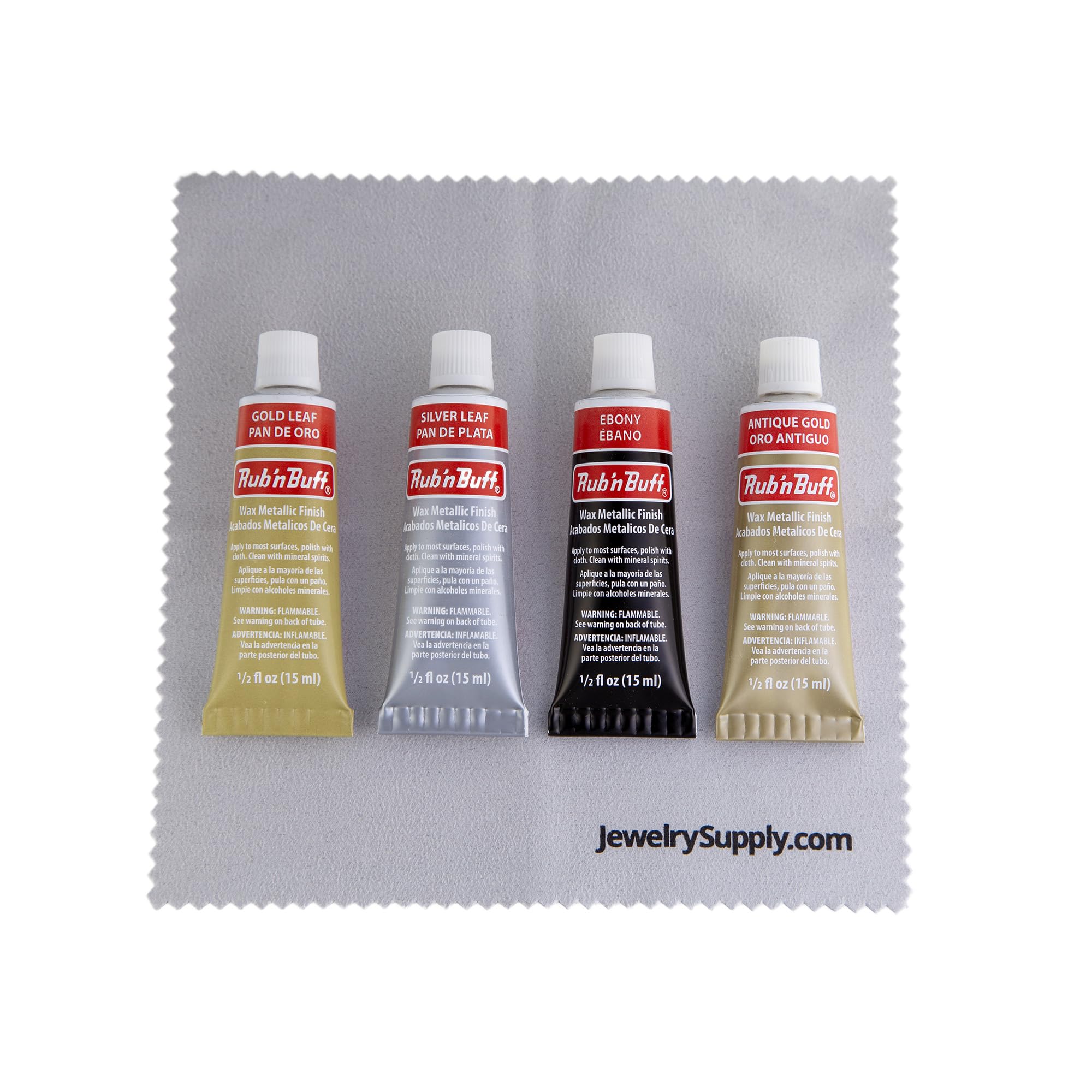 Rub-N-Buff 4 Color Assortment (Silver Leaf, Antique Gold, Gold Leaf, Ebony)
