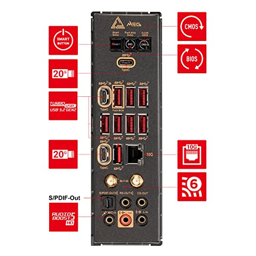 MSI MEG MEG X670E ACE Gaming Motherboard (AMD AM5, DDR5, PCIe 5.0, SATA 6Gb/s, M.2, USB 3.2 Gen 2, Wi-Fi 6E, HDMI/DP, EATX)