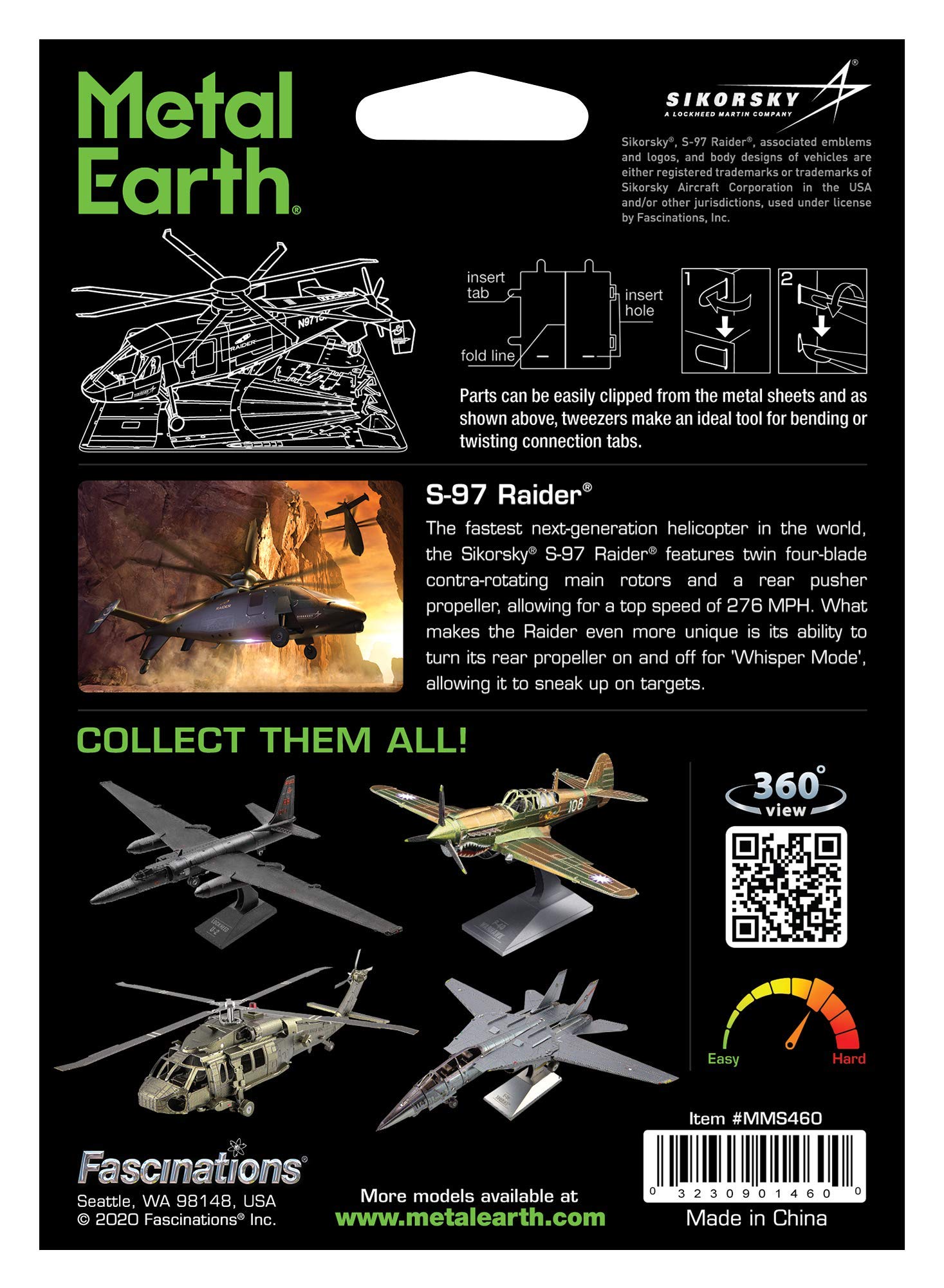 Metal Earth S-97 Raider 3D Metal Model Kit Fascinations