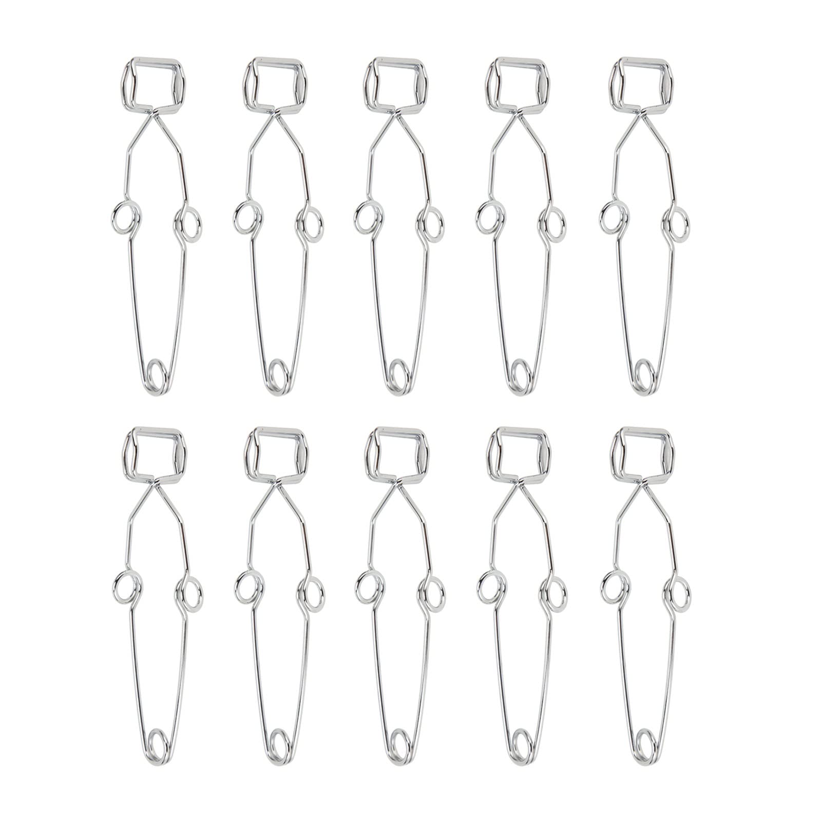 10PCS Spring Test Tube Holders Stainless Steel Clip Clamp, Lab Test Tube Clamp with Finger Grip, Laboratory Experiment Testing Holder Tool for Standard Test Tubes, 14.6cm / 5.7inch