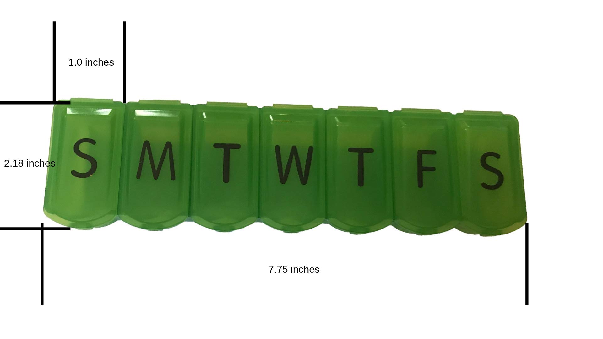 Apex 7-Day Ultra Bubble-Lok Pill Organizer (XL, Kelly Green)