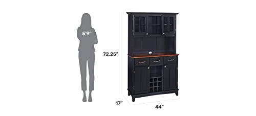 homestyles Server sideboards-buffets-credenzas, Hutch, Black