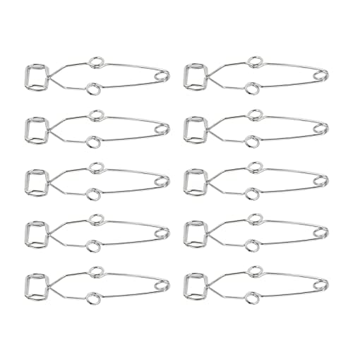 10PCS Spring Test Tube Holders Stainless Steel Clip Clamp, Lab Test Tube Clamp with Finger Grip, Laboratory Experiment Testing Holder Tool for Standard Test Tubes, 14.6cm / 5.7inch