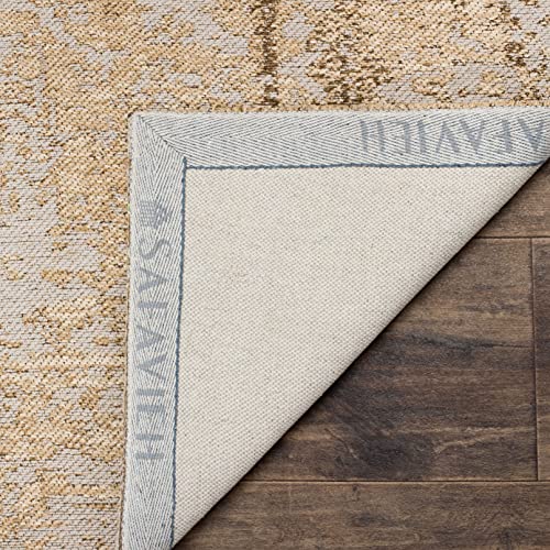 SAFAVIEH Classic Vintage Collection 8' x 10' Sand CLV125K Distressed Cotton Area Rug