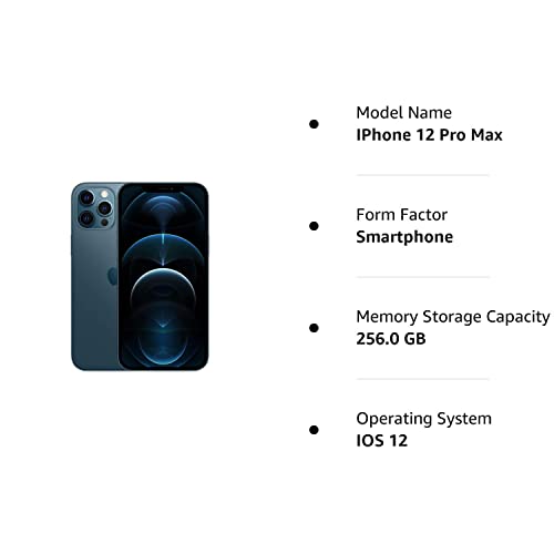 Apple iPhone 12 Pro Max, 512GB, Pacific Blue - Unlocked (Renewed Premium)