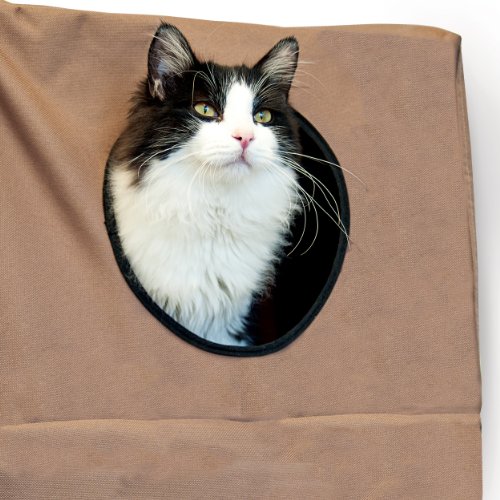 K&H Pet Products Hangin' Cat Condo Large Tan 23" x 16" x 65" Cat Furniture