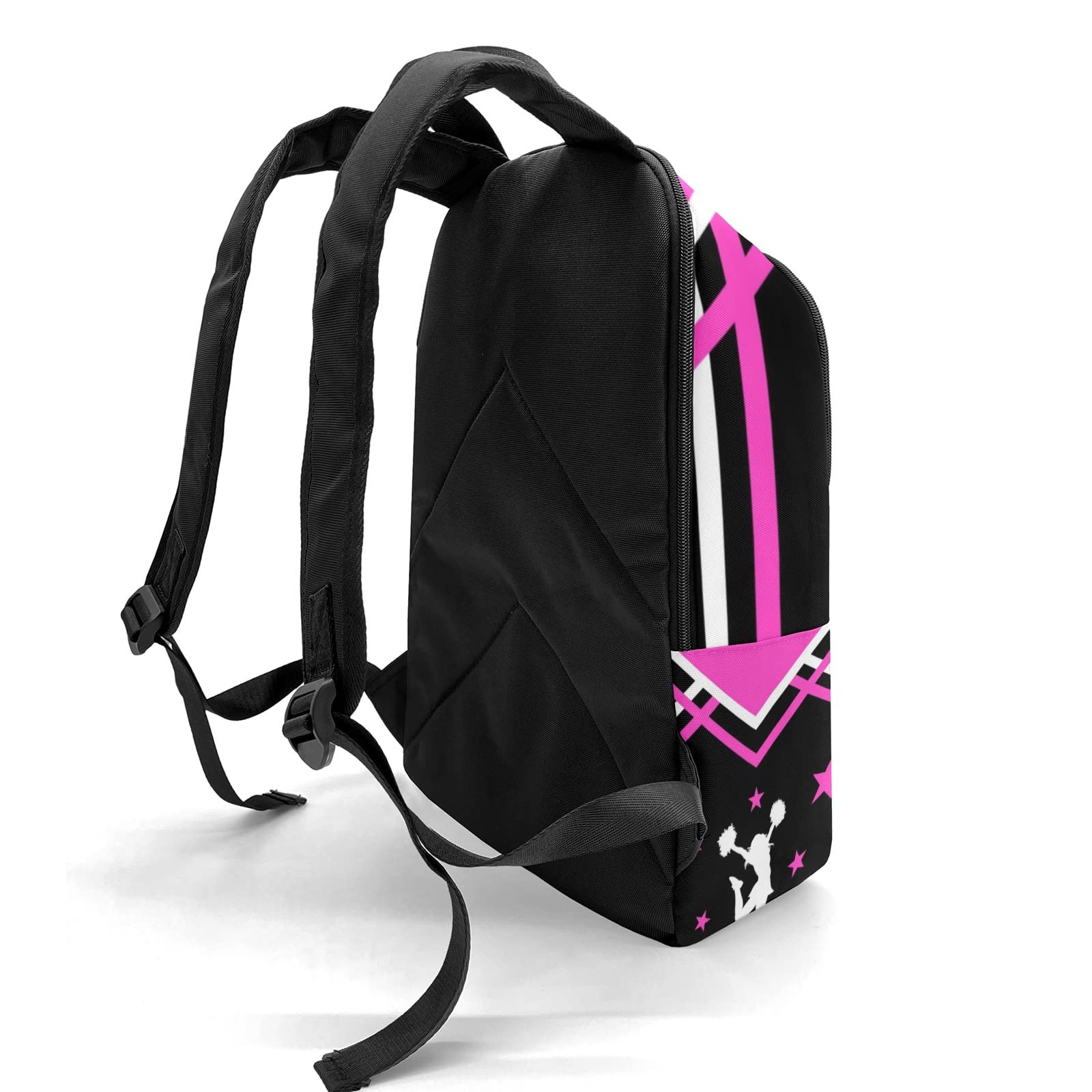 Cheerleader Cheer Pink Personalized Backpack for Teen Boys Girls,Custom Travel Backpack Bookbag Casual Bag Name Gift