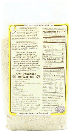 Bob's Red Mill Organic Scottish Oatmeal, 20 Ounce Bags (Pack of 4)