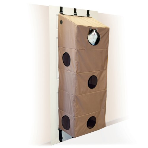 K&H Pet Products Hangin' Cat Condo Large Tan 23" x 16" x 65" Cat Furniture