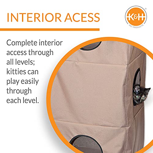 K&H Pet Products Hangin' Cat Condo Large Tan 23" x 16" x 65" Cat Furniture
