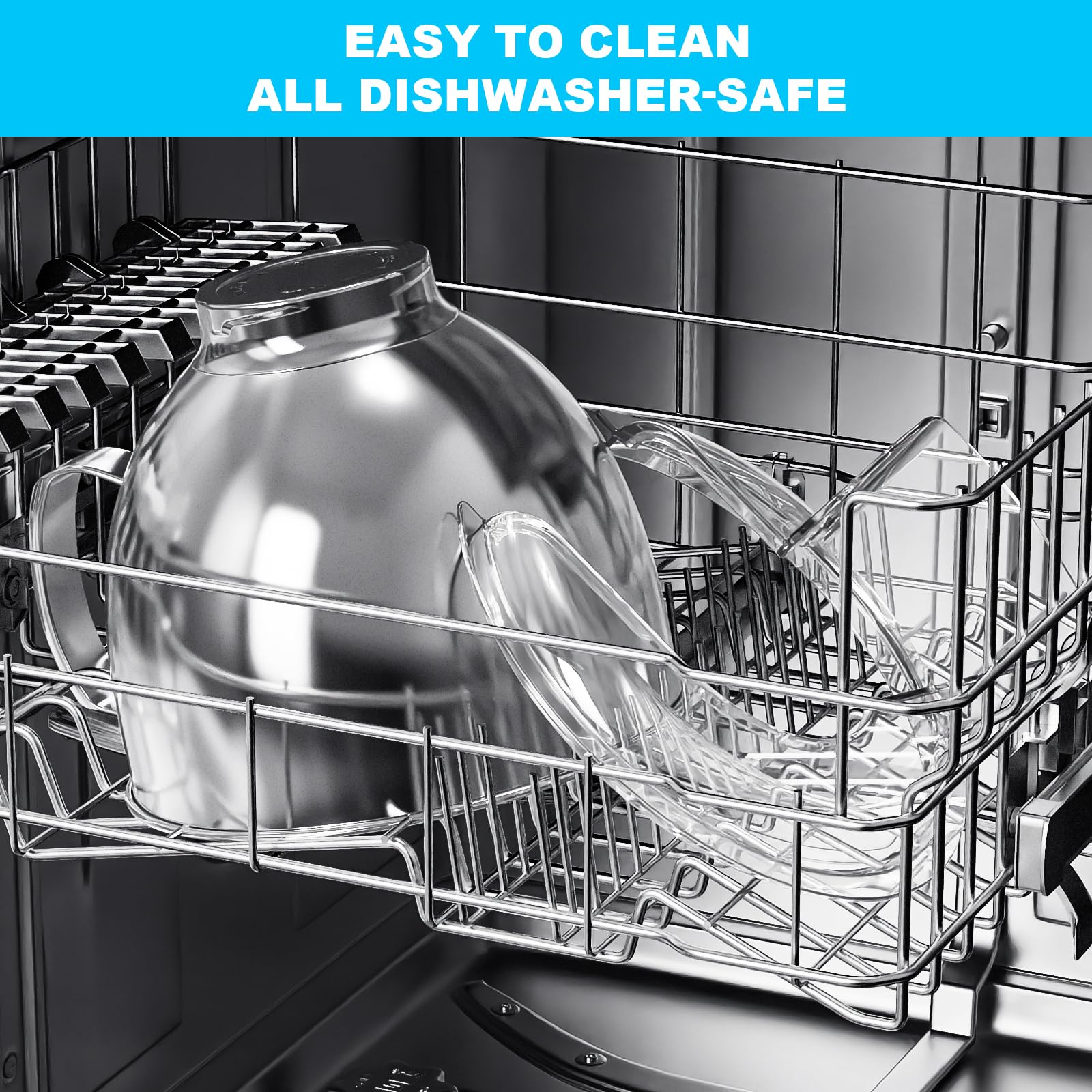 Stainless Steel Bowl for KitchenAid 4.5-5QT Tilt-Head Mixer with Pouring Shield, Mixing Bowl for Kitchenaid Stand Mixer, Metal Mixing Bowls Stainless Steel by Hozodo