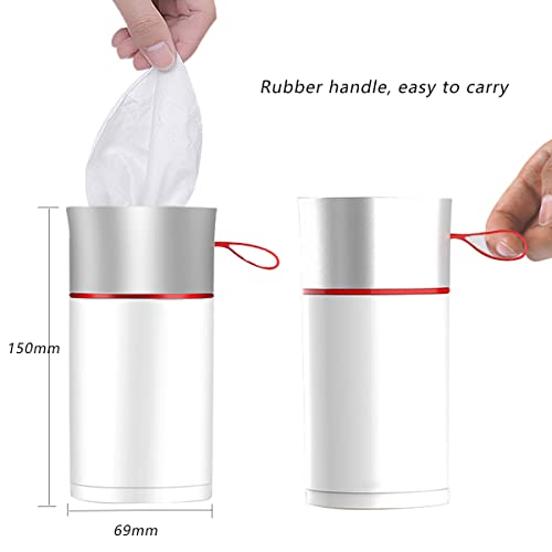 AnyCar Car Tissue Tube, Cylinder Tissue Box Round Tissues Container for Car Cup Holder 5.89'' * 2.71''(H*D), Up to 30 Count Tissue (White)