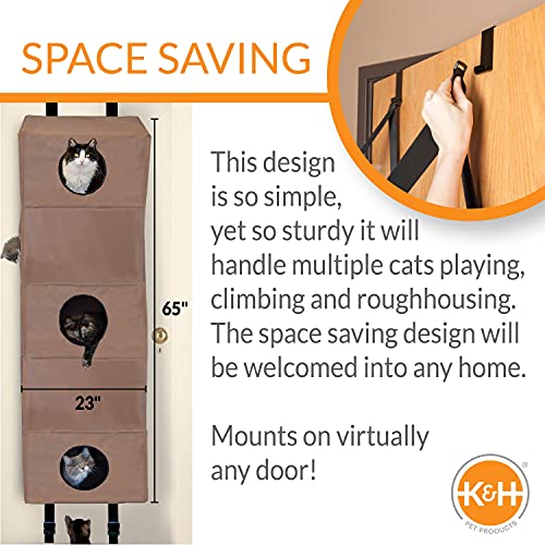 K&H Pet Products Hangin' Cat Condo Large Tan 23" x 16" x 65" Cat Furniture