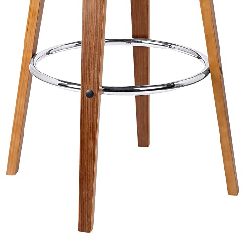 Armen Living Jayden Mid-Century Swivel Counter Height Barstool, 26", Gray