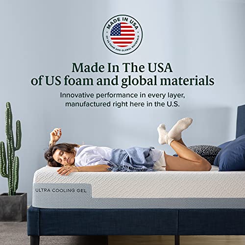 ZINUS 8 Inch Ultra Cooling Gel Memory Foam Mattress / Cool-to-Touch Soft Knit Cover / Pressure Relieving / CertiPUR-US Certified / Bed-in-a-Box / All-New / Made in USA, Full