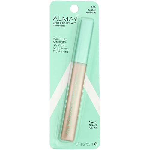 Almay Clear Complexion Concealer, Light/Medium [200], 0.18 oz (Pack of 3)