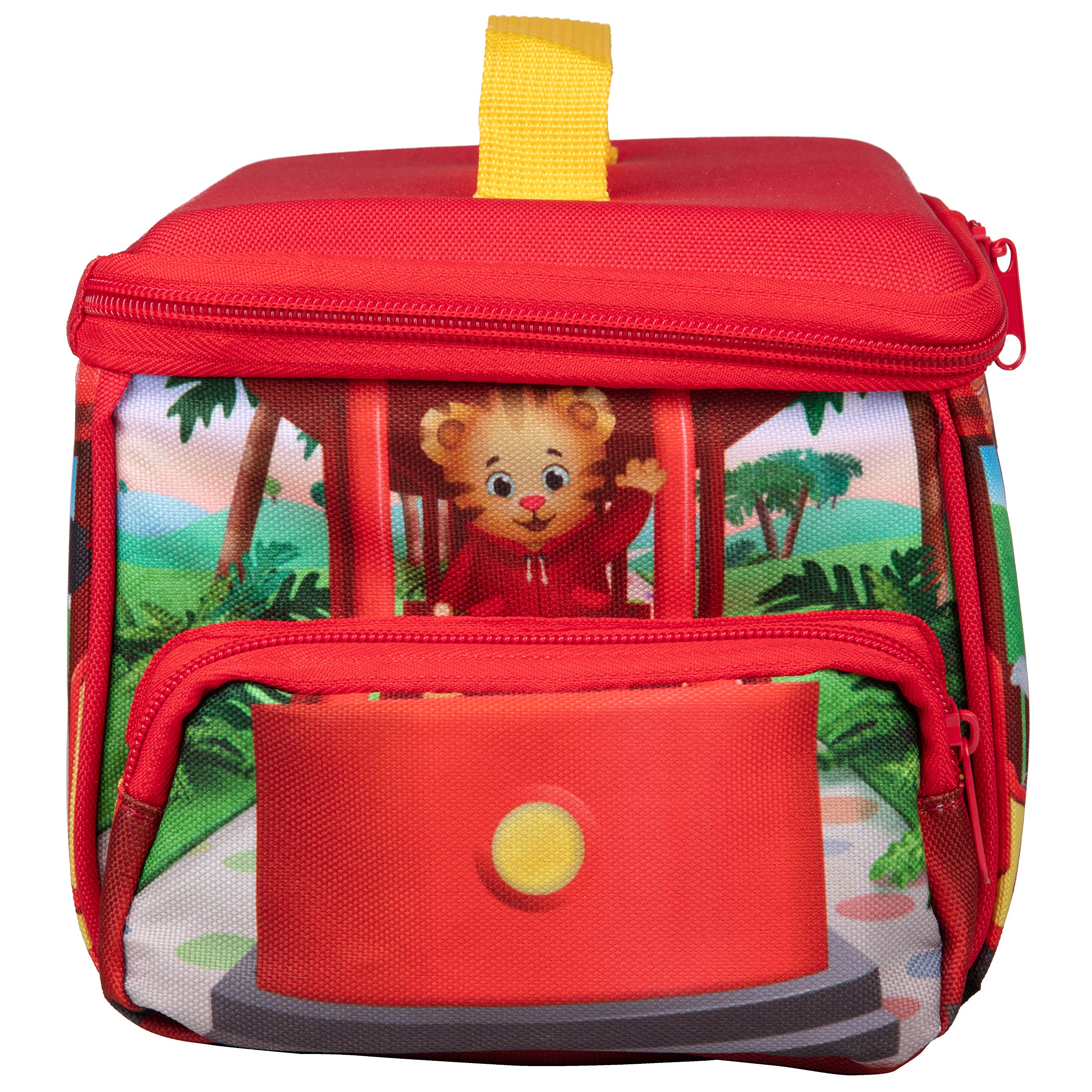 Daniel Tiger's Neighborhood- Insulated Durable Lunch Bag Tote for Kids, Reusable Heavy Duty Lunch Box w Handle and Mesh Pocket for Back to School - Trolley with Friends
