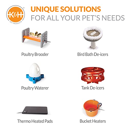 K&H PET PRODUCTS Thermo-Farm Animal Heated Mat Black Small 12.5 X 18.5 Inches