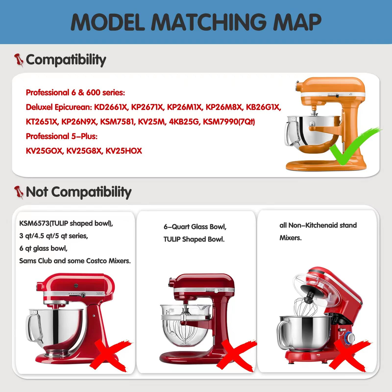 6 Quart Flex Edge Beater for Kitchenaid Bowl-Lift Stand Mixers, Kitchenaid Paddle Attachment with Both-Sides Flexible Silicone Edges Bowl Scraper, And Mixer Slider Mat for Kitchenaid 6 Qt Mixer