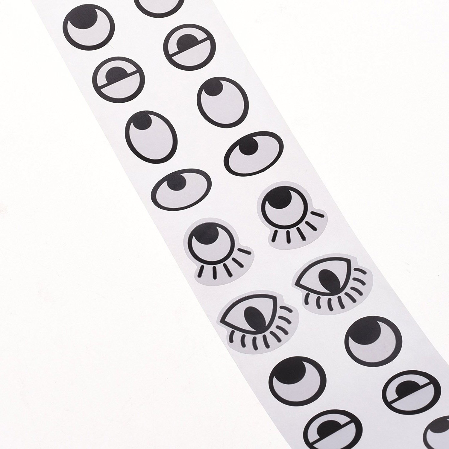 Lependor Black White Eye Stickers Labels -2000 Pcs Per Roll