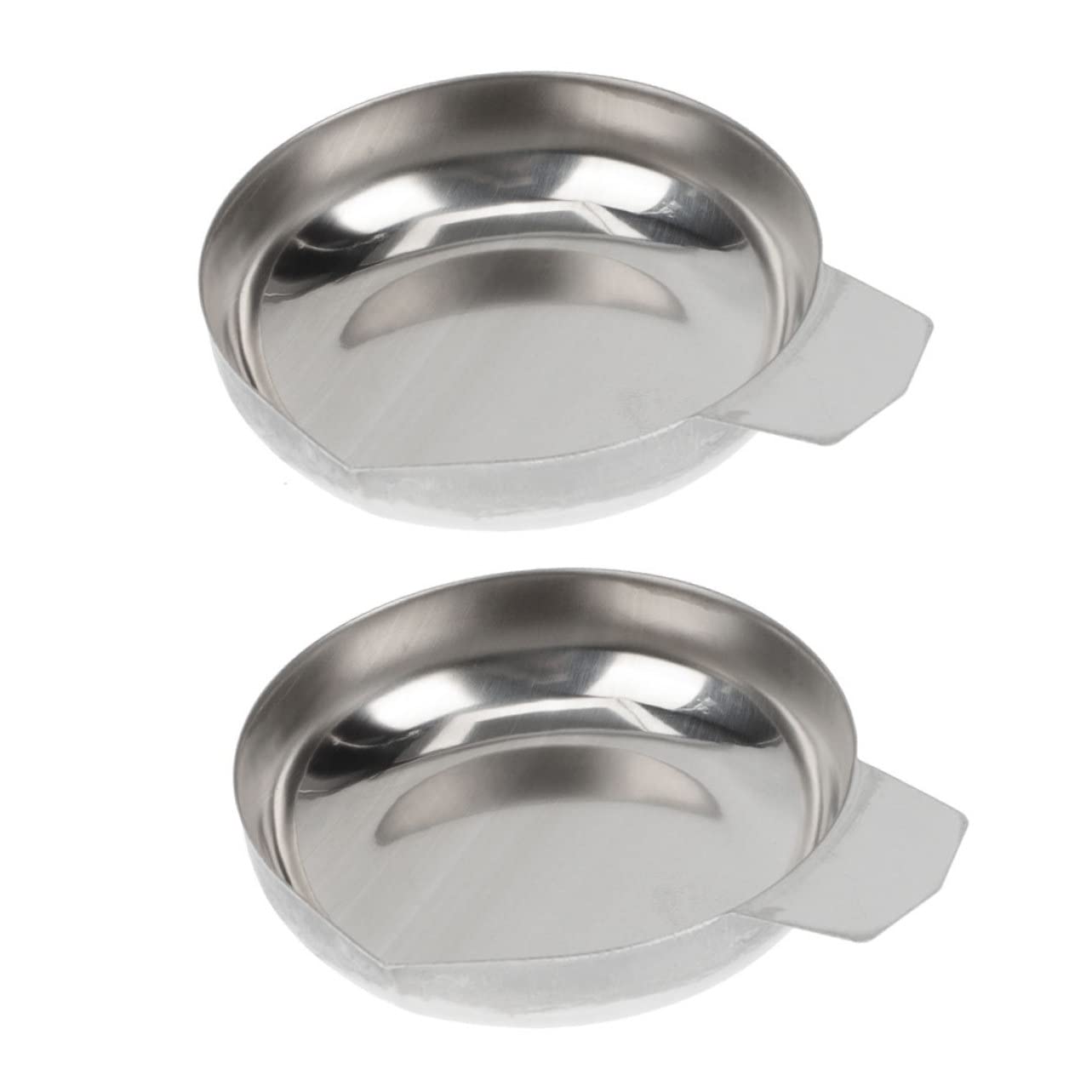 Weigh Boats 2pcs Stainless Steel Weighing Pan Laboratory Weighing Plate Weigh Gram Stainless Steel Metal Trays Plastic Jewels Aluminum Tray Household Scale Tray Weighting Gadget