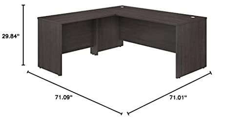 Bush Business Furniture Studio C L Shaped Desk with 42W Return, 72W x 30D, Storm Gray