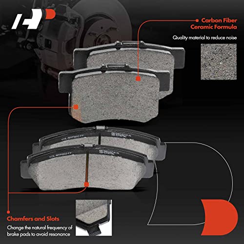 A-Premium Front and Rear Disc Brake Rotors and Pads Kit Compatible with Lexus TL 1999 2000 2001 2002 2003 12-PC Set