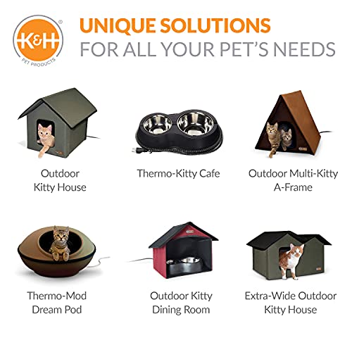 K&H PET PRODUCTS Outdoor Kitty Dining Room Realtree Edge 14 X 20 X 16.5 Inches