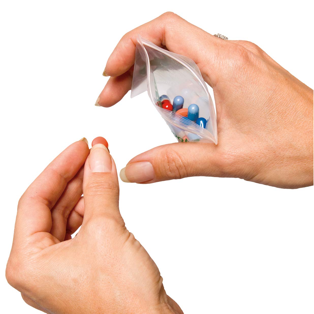 Apex Pill Bags, 50 Count - Small Baggies For Pills and Vitamins