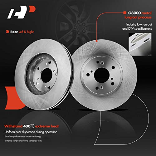A-Premium Front and Rear Disc Brake Rotors and Pads Kit Compatible with Lexus TL 1999 2000 2001 2002 2003 12-PC Set