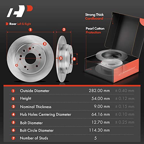 A-Premium Front and Rear Disc Brake Rotors and Pads Kit Compatible with Lexus TL 1999 2000 2001 2002 2003 12-PC Set