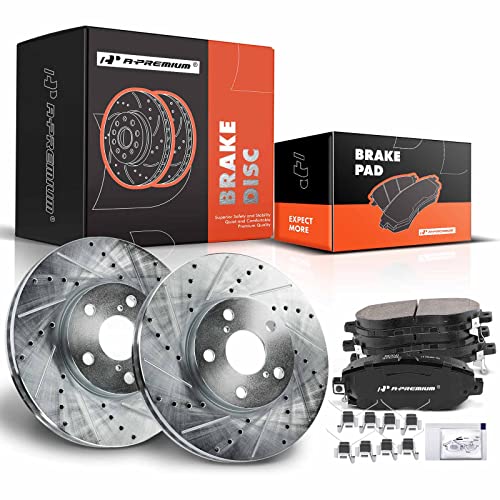 A-Premium Front DrilledΒ andΒ SlottedΒ DiscΒ BrakeΒ RotorsΒ andΒ PadsΒ Kit Compatible with LexusΒ GS300Β 1993-2005,Β GS400Β 1998-2000,Β GS430Β 2001-2005,Β IS300Β 2001-2005,Β SC430Β 2002-2010 6-PCΒ Set