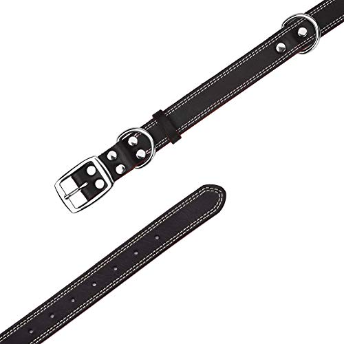 DAIHAQIKO Dog Collar,Leather Dog Collar Classic Heavy Duty Dog Collar Genuine Leather Collar, Soft and Durable for Small, Medium, Large, Extra Large Breed Dogs