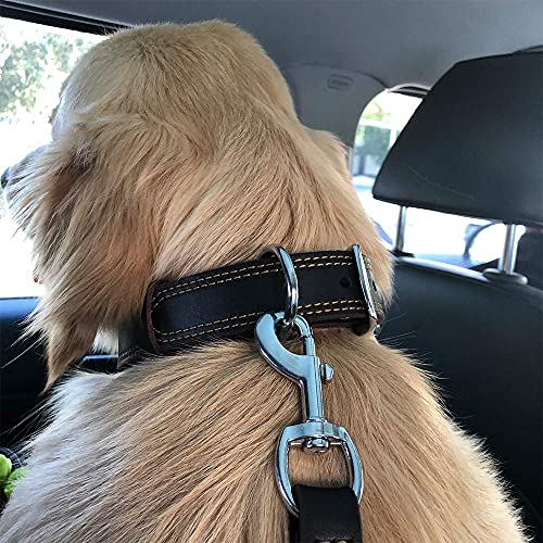 DAIHAQIKO Dog Collar,Leather Dog Collar Classic Heavy Duty Dog Collar Genuine Leather Collar, Soft and Durable for Small, Medium, Large, Extra Large Breed Dogs