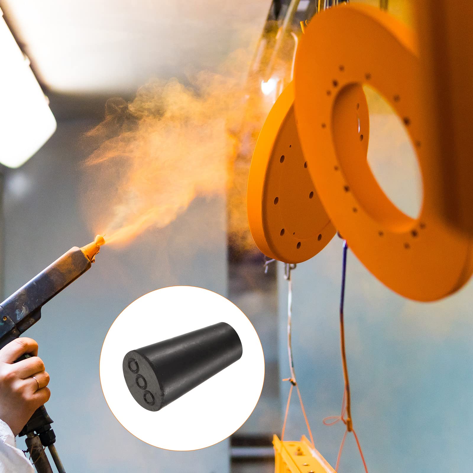 YOKIVE 10Pcs Rubber Stoppers, Tapered Plugs with High-Temperature Resistance | Protect Hole, Great for Lab Industry (Black, 8.2mm to 12.7mm)